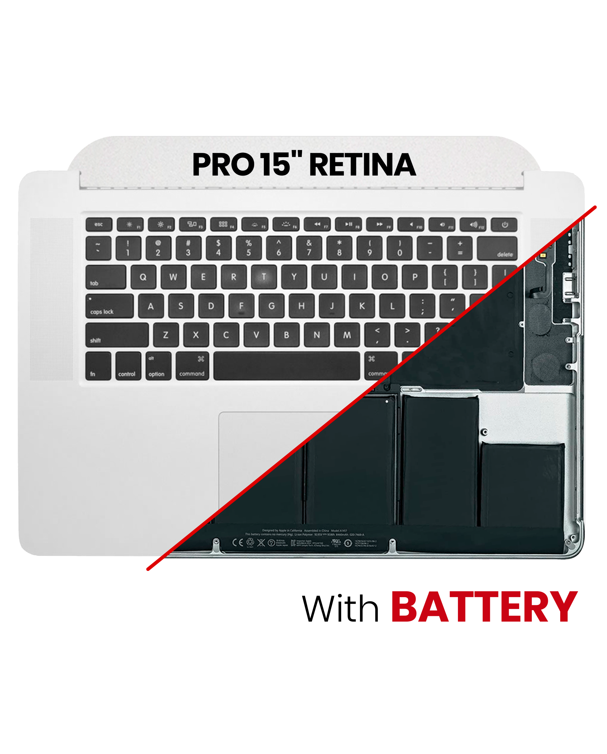 Top Case Assembly With Battery And Keyboard Compatible For MacBook Pro