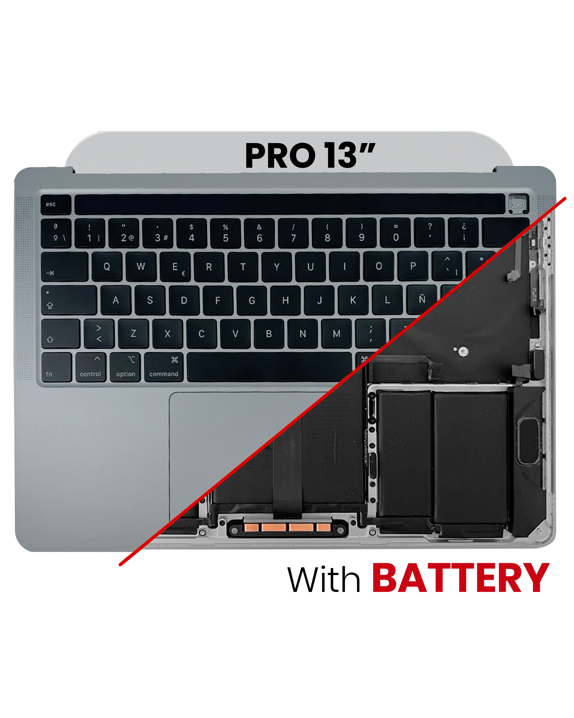 Top Case Assembly With Battery And Keyboard Compatible For MacBook Pro