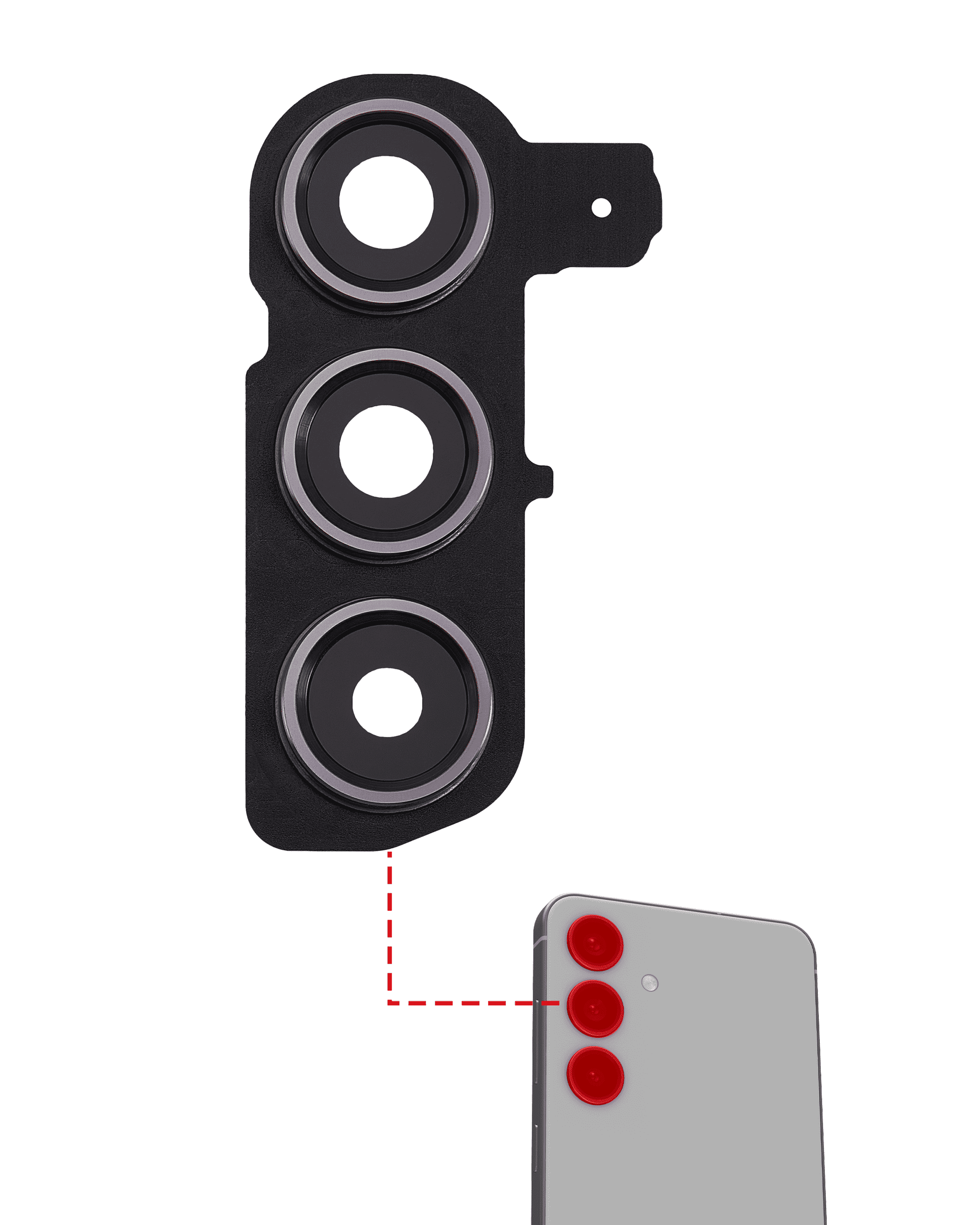 Back Camera Lens Replacement With Cover Bezel Ring Compatible For Sams