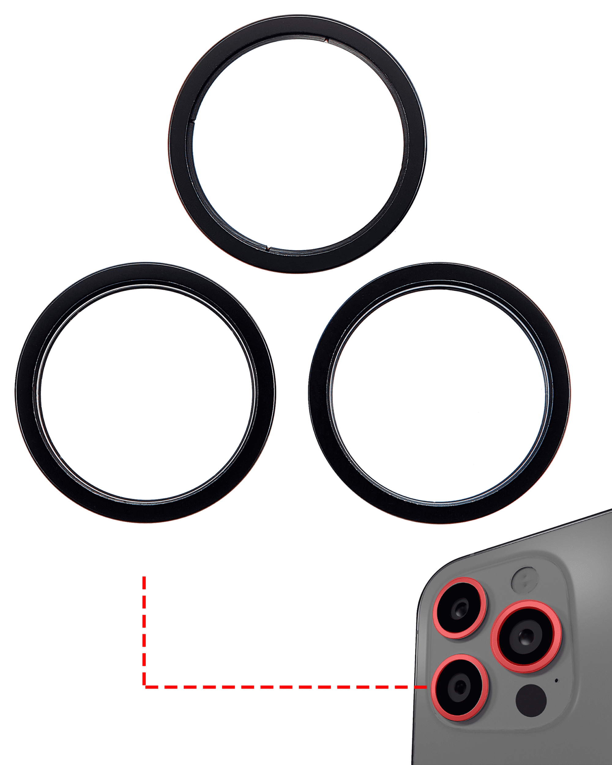 Back Camera Bezel Ring Only Compatible For iPhone 15 Pro Max (Natural