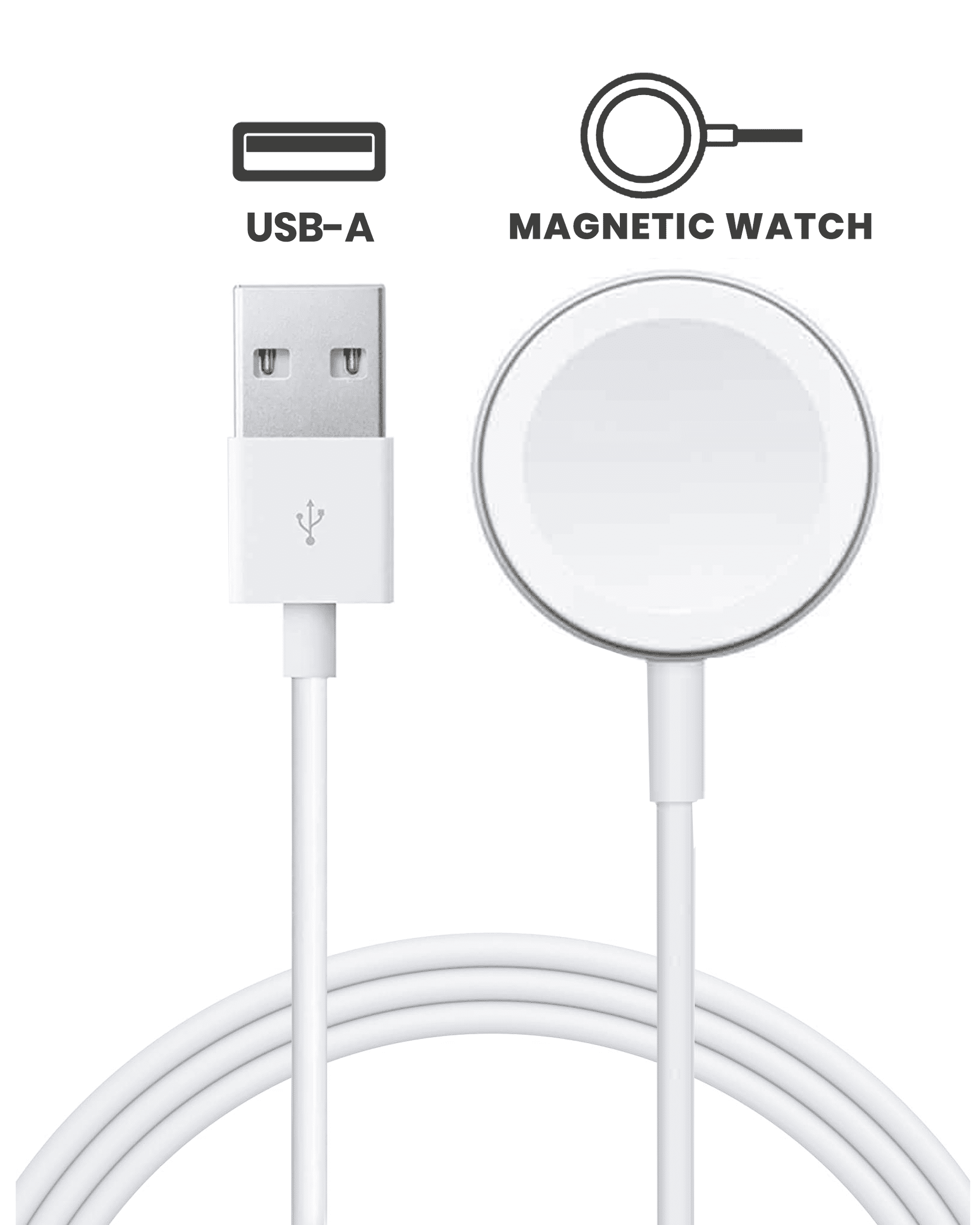 USB-A Magnetic Watch Charging Cable (6 Ft.) For All Watch Series (OEM