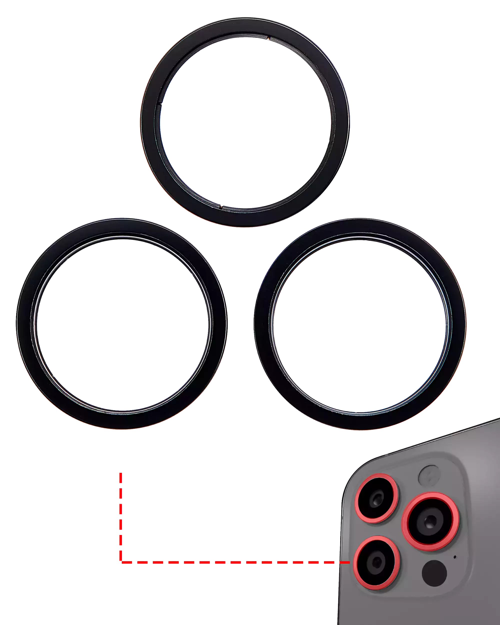 Back Camera Bezel Ring Only Compatible For iPhone 16 Pro / 16 Pro Max