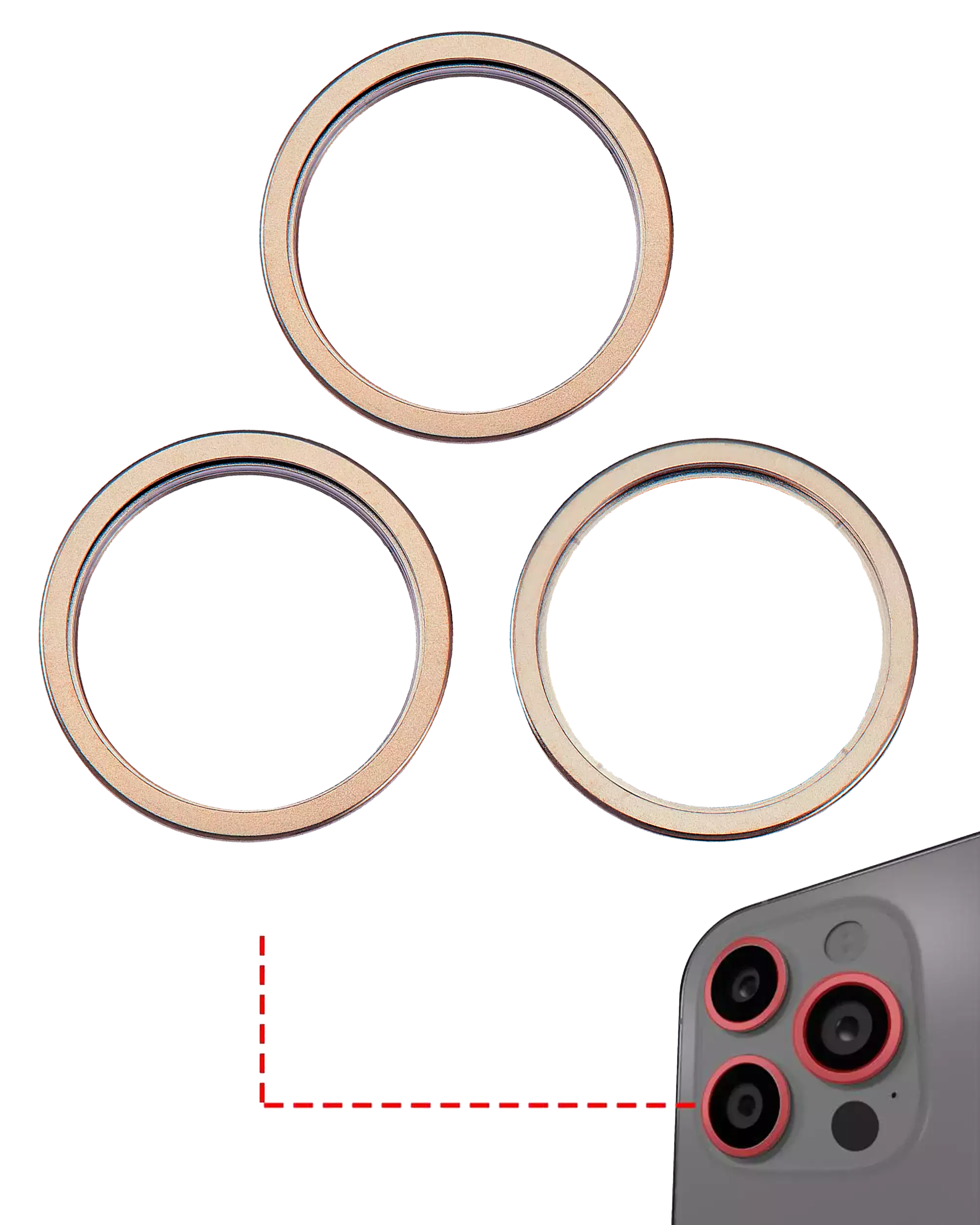 Back Camera Bezel Ring Only Compatible For iPhone 16 Pro / 16 Pro Max