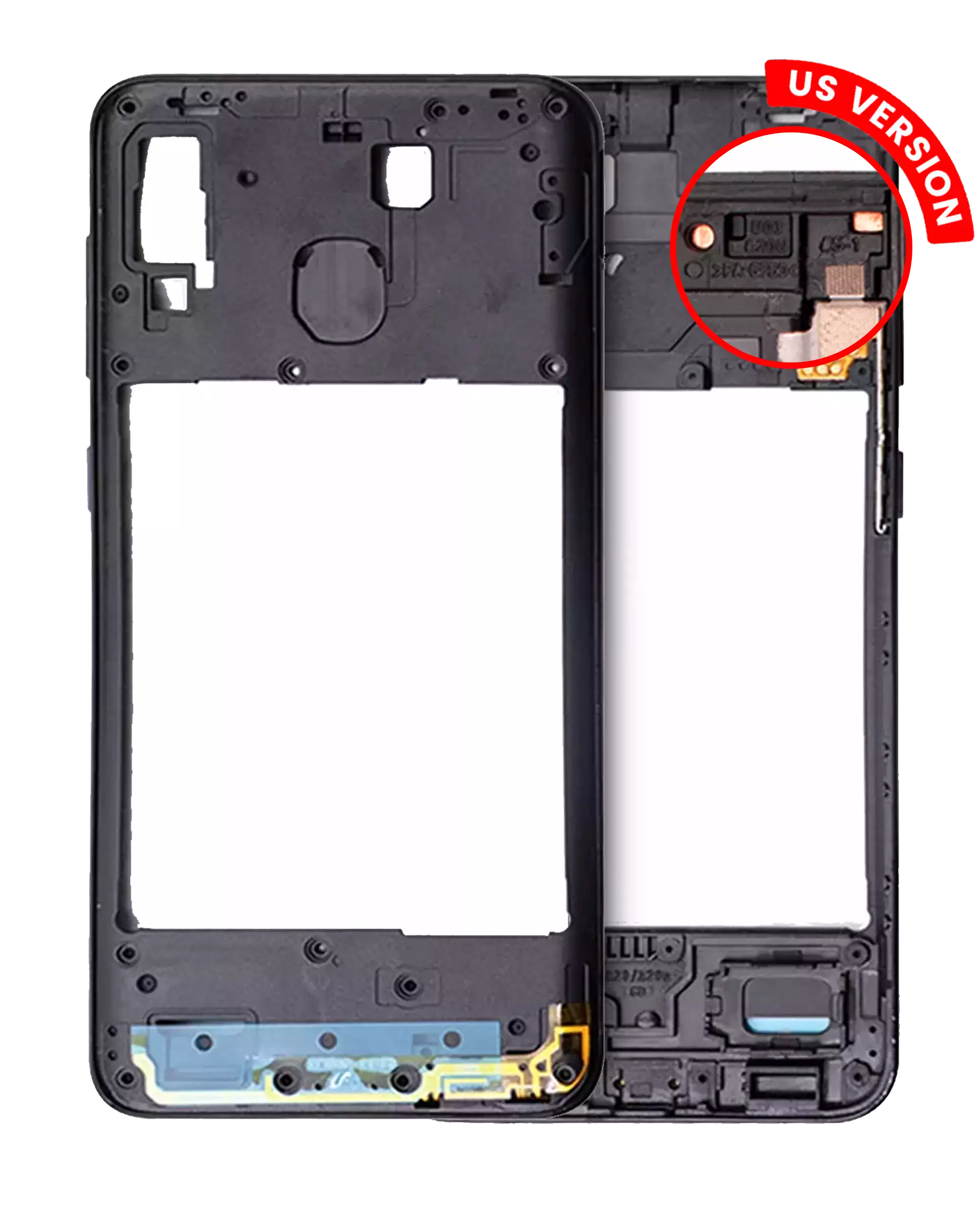 Mid-Frame Housing Compatible For Samsung Galaxy A20 (A205 / 2019) (US