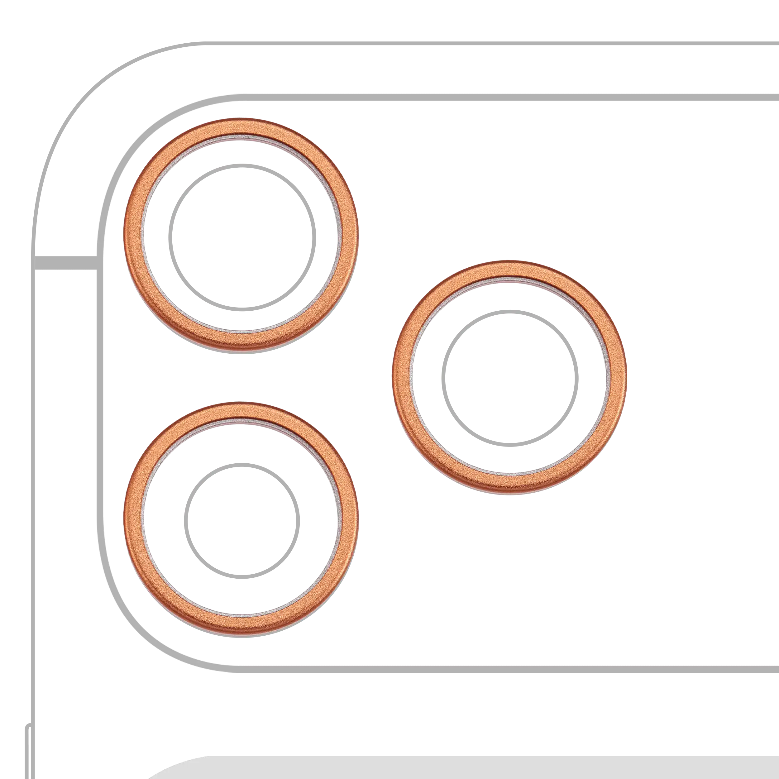Back Camera Bezel Ring Only For iPhone 17 Pro / 17 Pro Max (Cosmic Ora