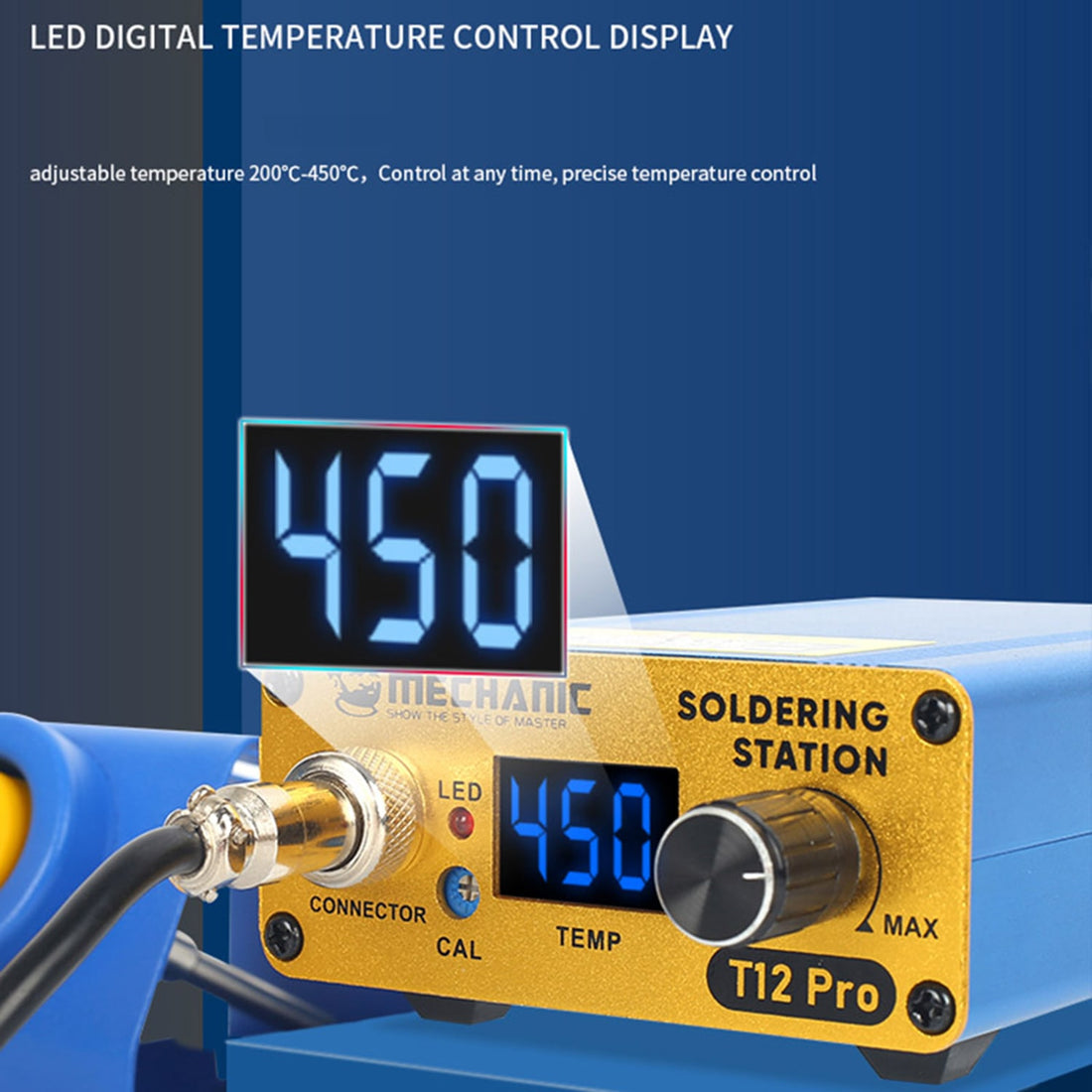 MECHANIC T12 PRO INTELLIGENT ANTI-STATIC TEMPERATURE DIGITAL SOLDERING